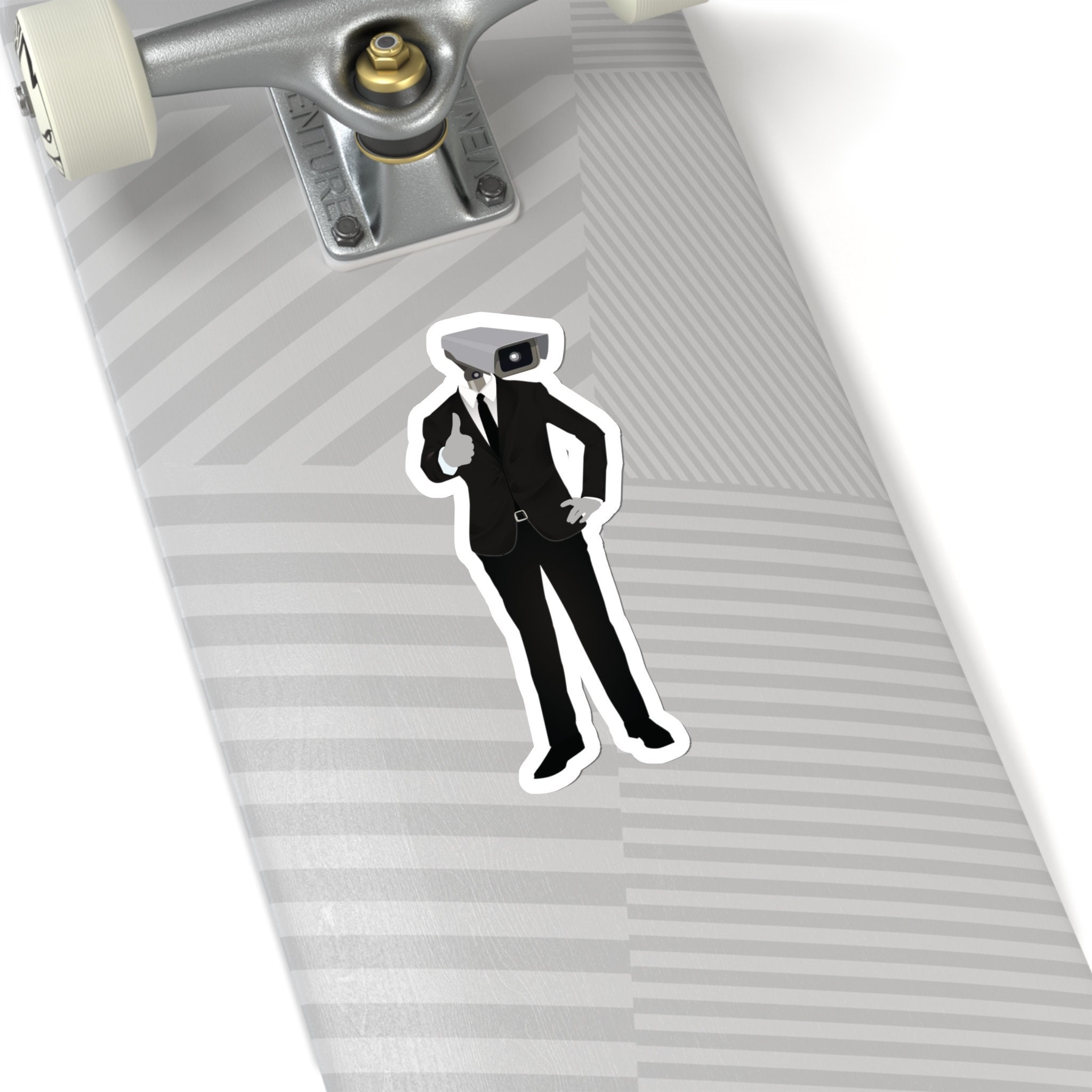 Cameraman Stickers, White Glossy Vinyl Sticker, Skibidi Toilet Notebook ...