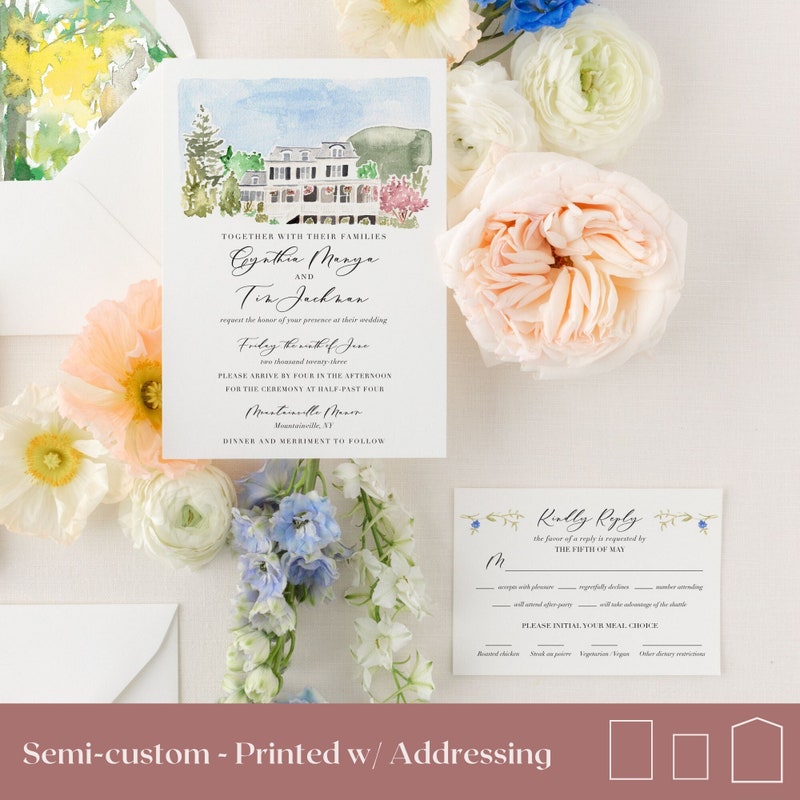 Watercolor Invite - Etsy