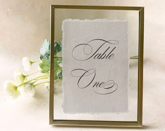 Handmade Paper Table Number Signs - Etsy