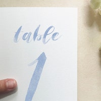 Watercolor Table Numbers Wedding Stationery and Signs - WHIMSICAL - Etsy
