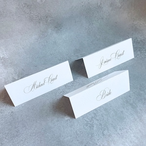 Tented Place Cards Printed, Folded Name Cards Wedding, Calligraphy ...