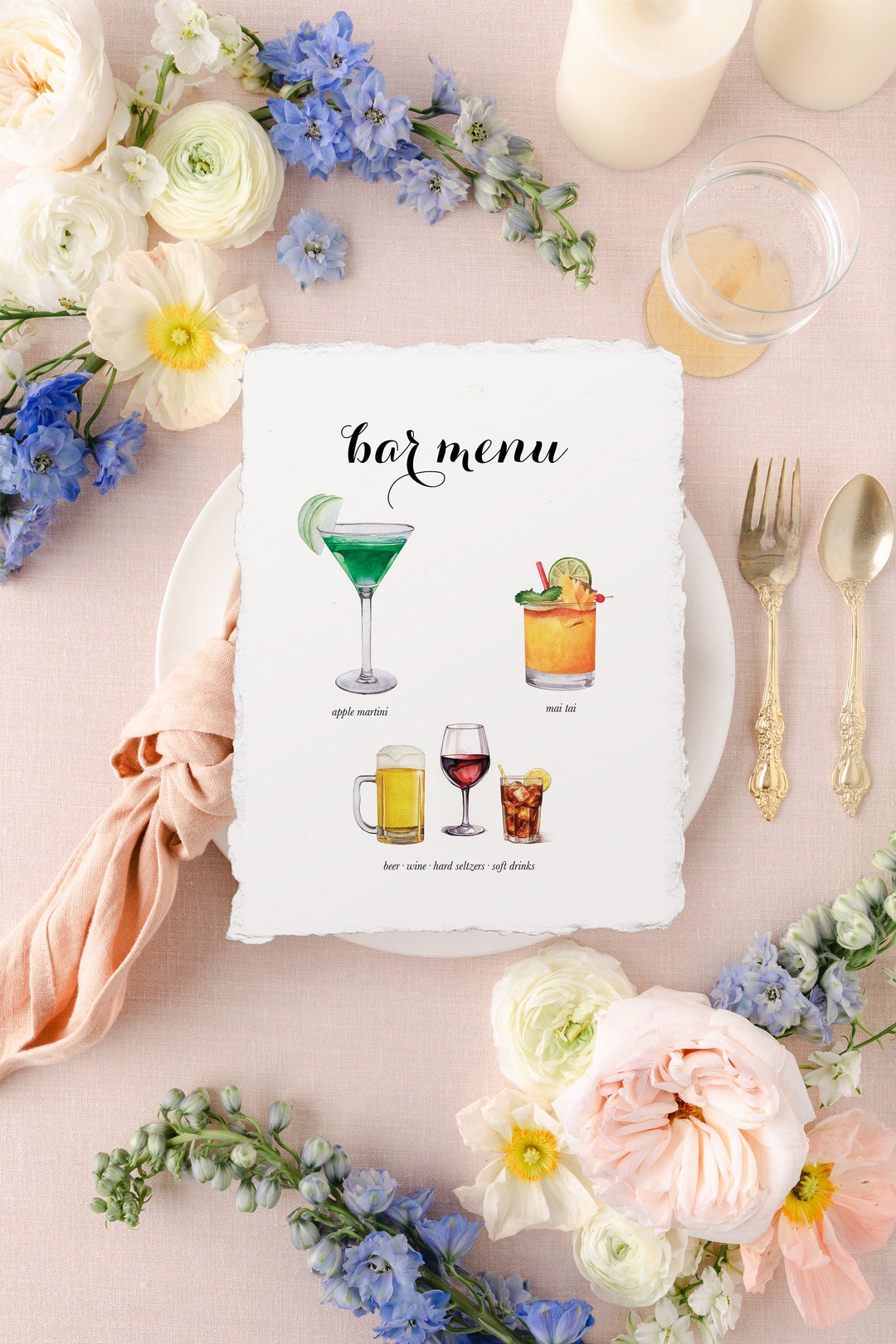 Signature Drink Menu 3 Drinks, Open Bar Sign, Custom Cocktail Sign ...