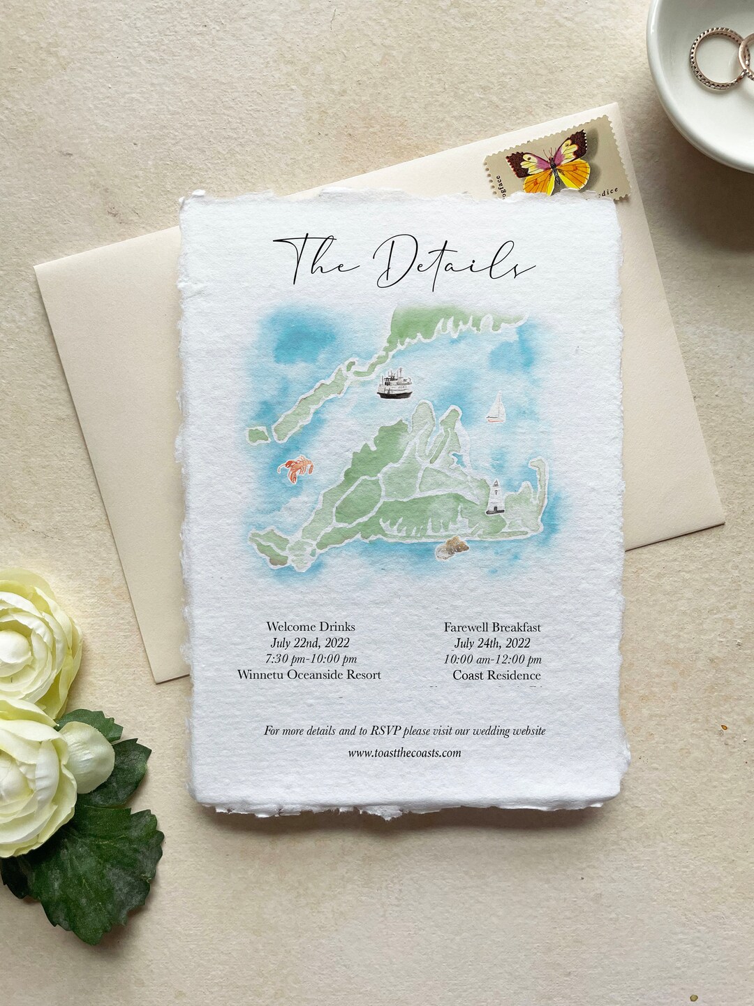 Custom Wedding Itinerary Map, Personalized Wedding Watercolor Map ...