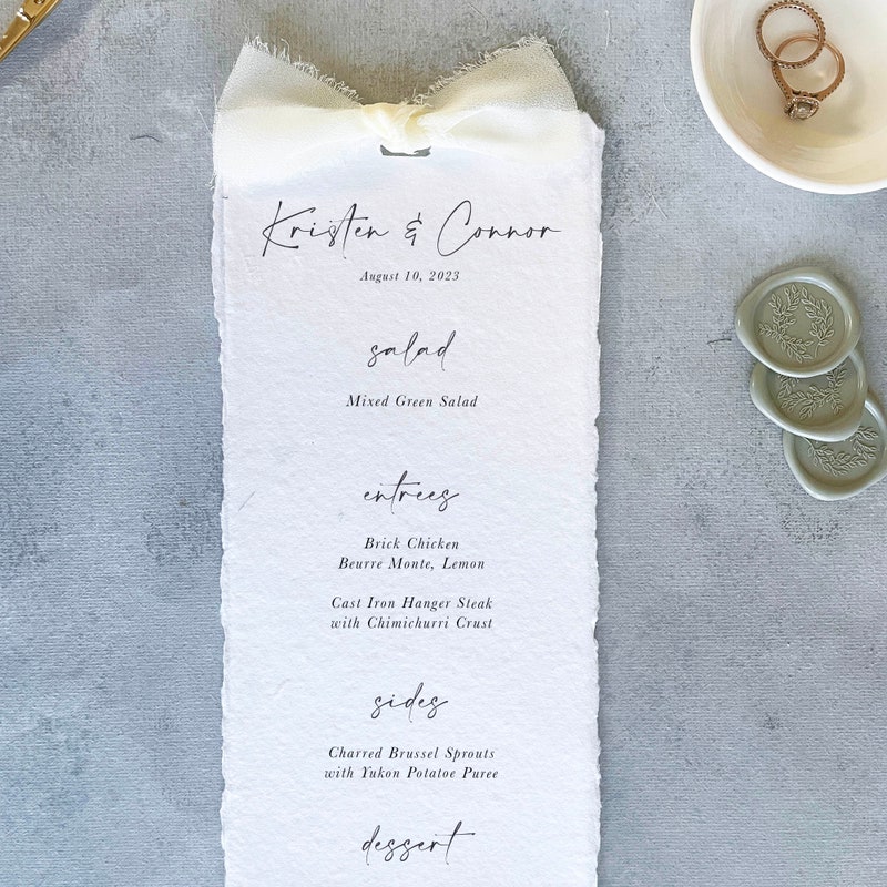 Simple Wedding Menu - Etsy
