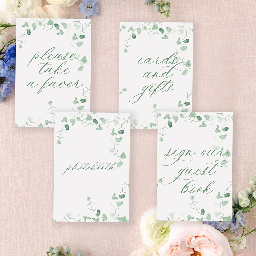 Fall Wedding Reception Signage Package, Rustic Wedding Decorations for ...
