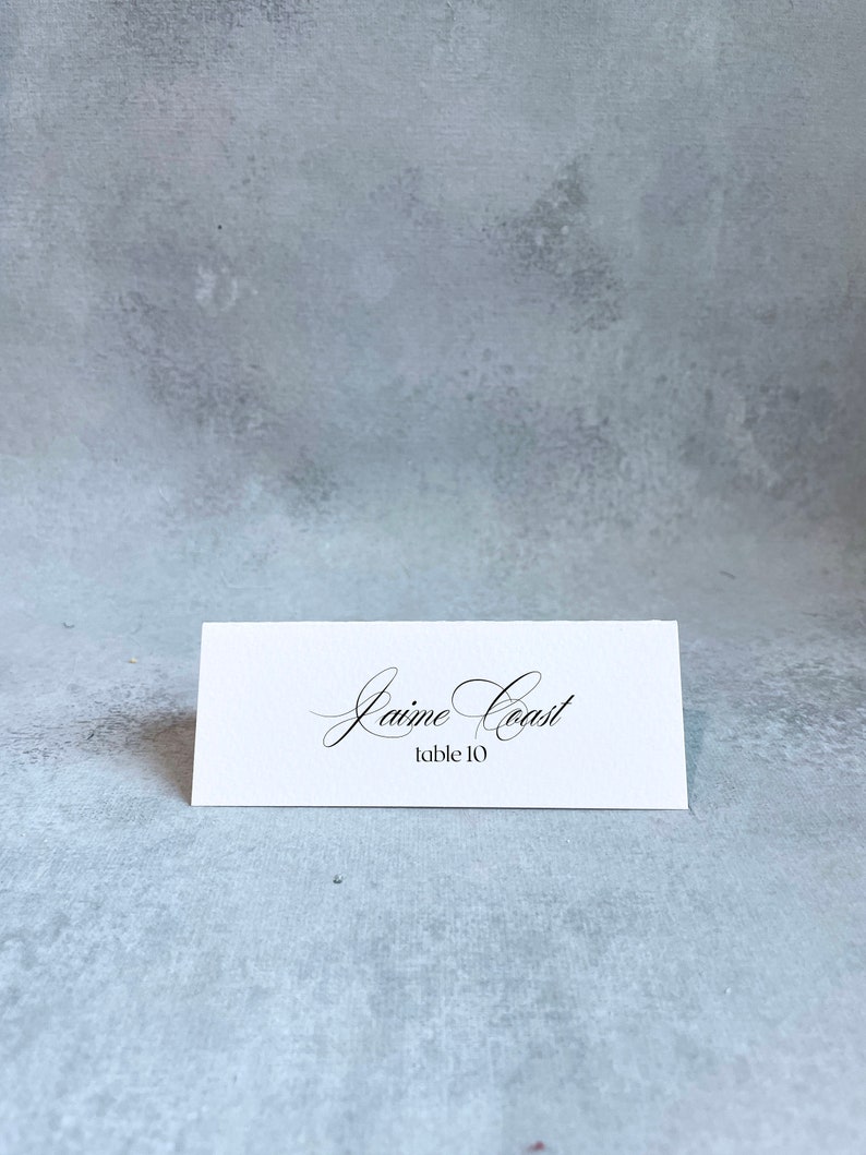 Personalized Place Cards With Meal Preferences, Standing Place Card ...