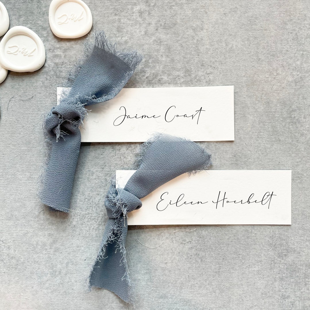 Dusty Blue Place Cards for Wedding Elegant Place Cards - Etsy