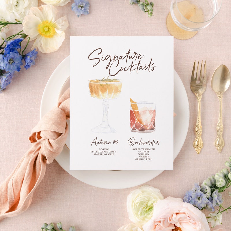 Signature Drink Sign - Etsy