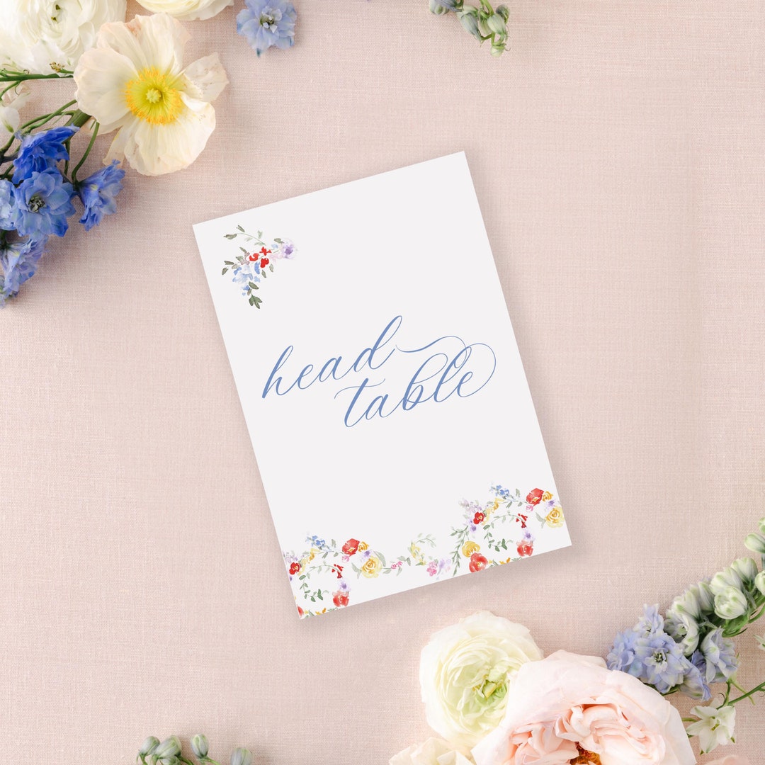 Sweetheart Table Sign Printed, Garden Wedding Decorations, Reception ...