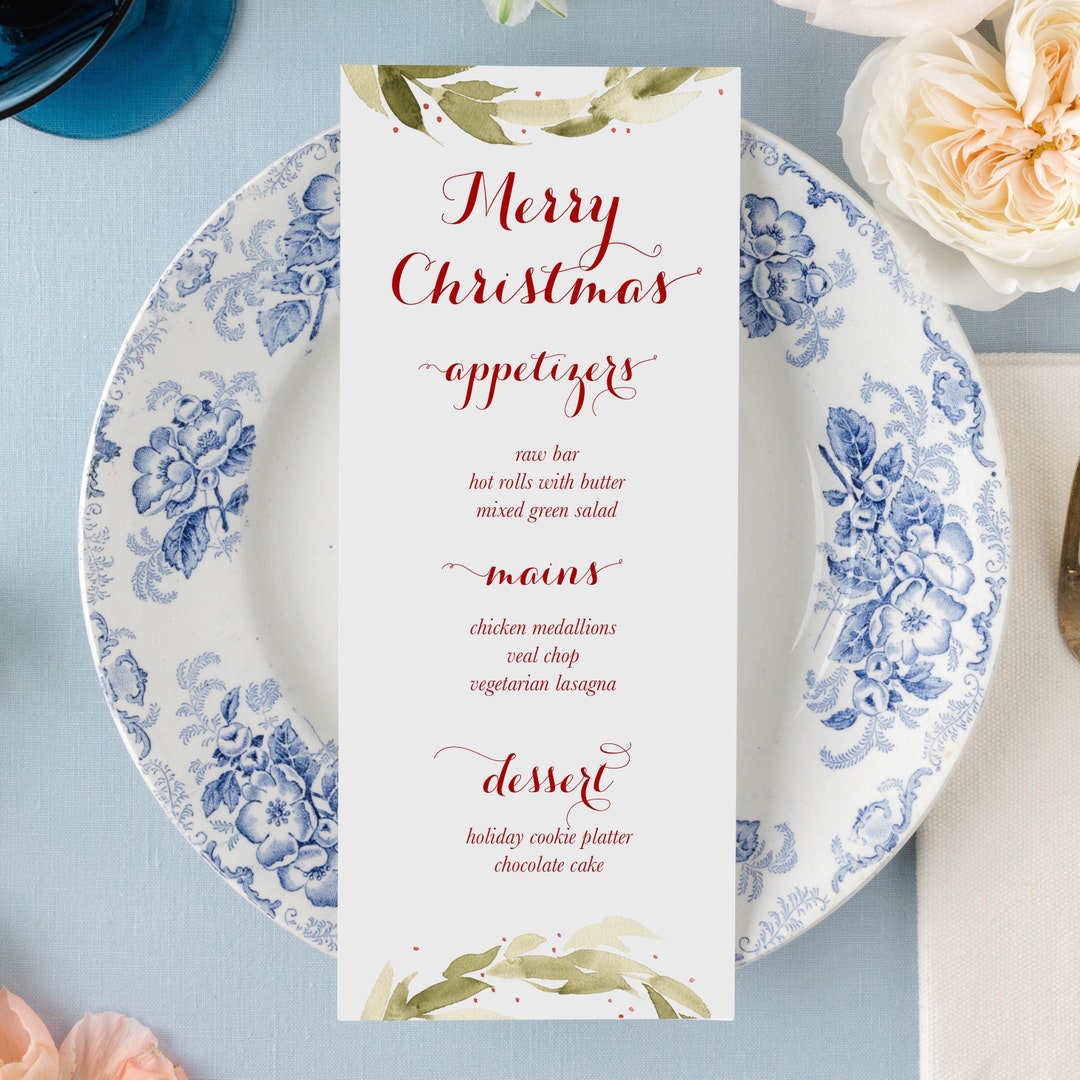 Formal Christmas Menu, Christmas Dinner Table, Formal Dinner Menu ...