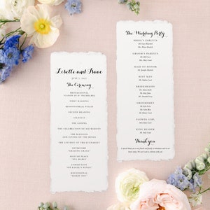 Dusty Blue Wedding Program Printing, Custom Wedding Program Catholic Mass, Light Blue Wedding ...