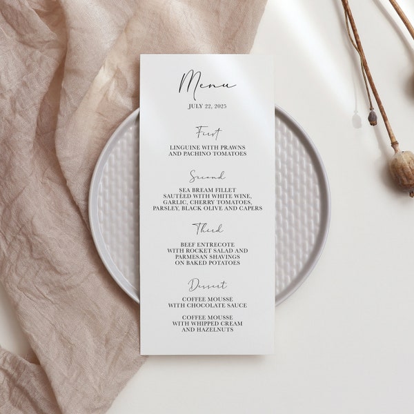 Custom Wedding Menus - Etsy