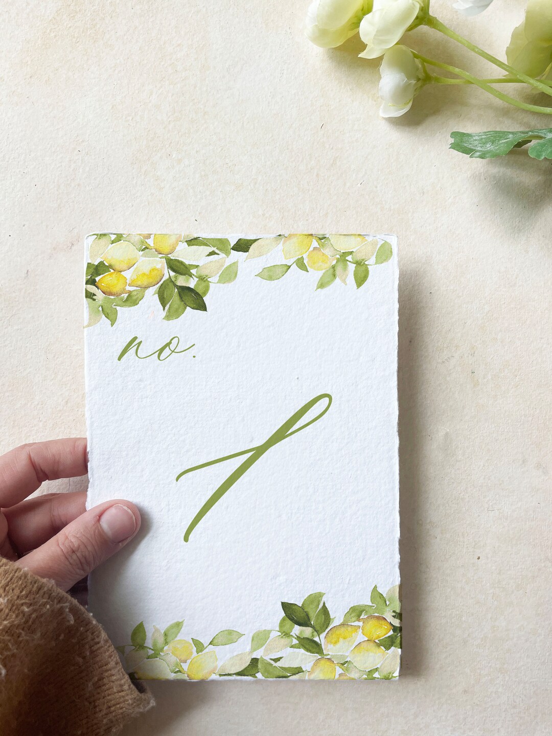 Watercolor Table Numbers Printed, Lemon Wedding Theme, Lemon Table ...