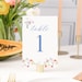 Floral Table Numbers, Watercolor Wedding Table Numbers Dusty Blue ...