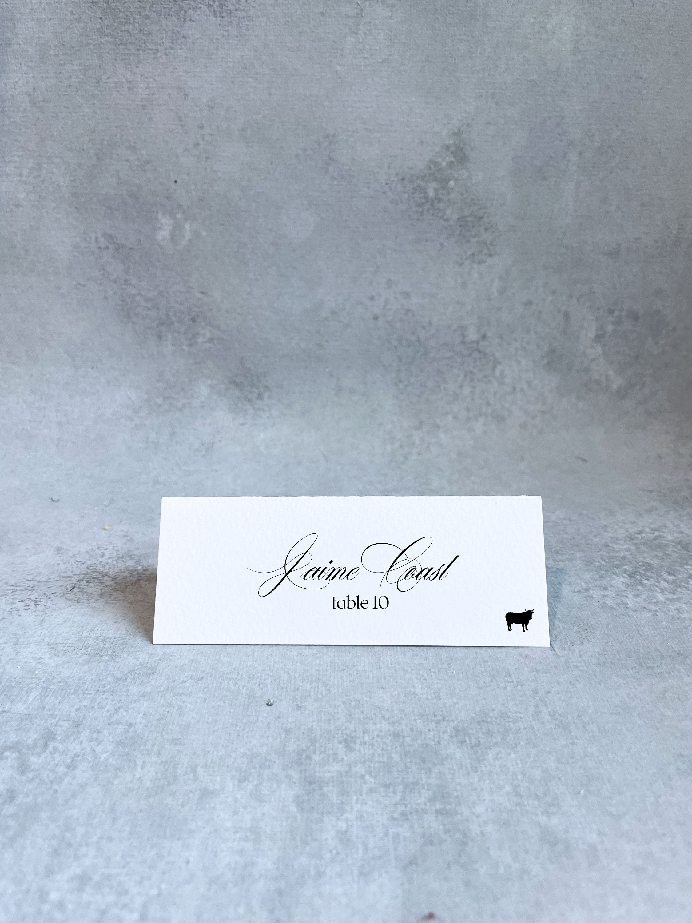 Personalized Place Cards With Meal Preferences, Standing Place Card ...