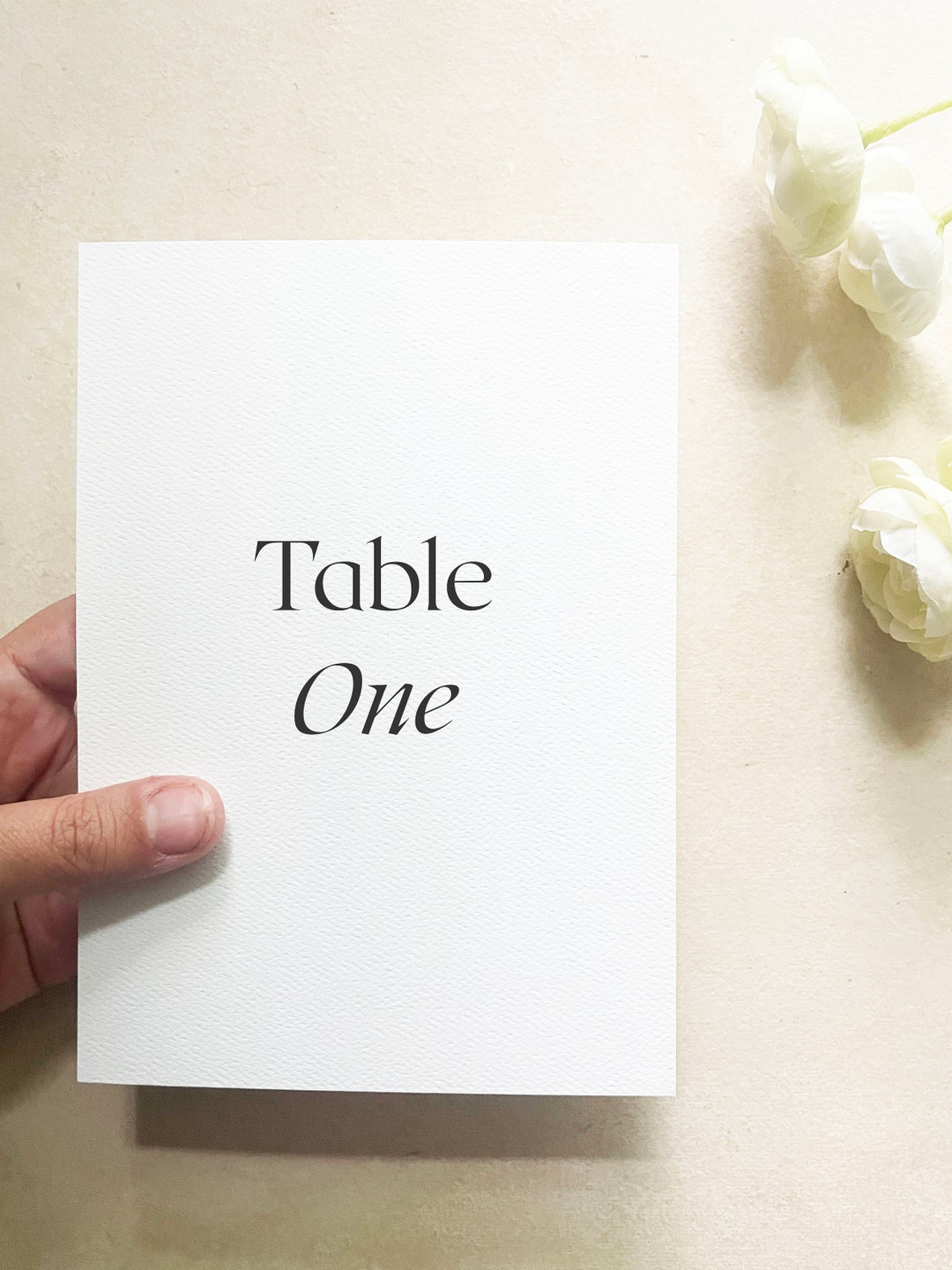 Minimalist Table Numbers Printed, Simple Table Numbers Wedding, Minimal ...