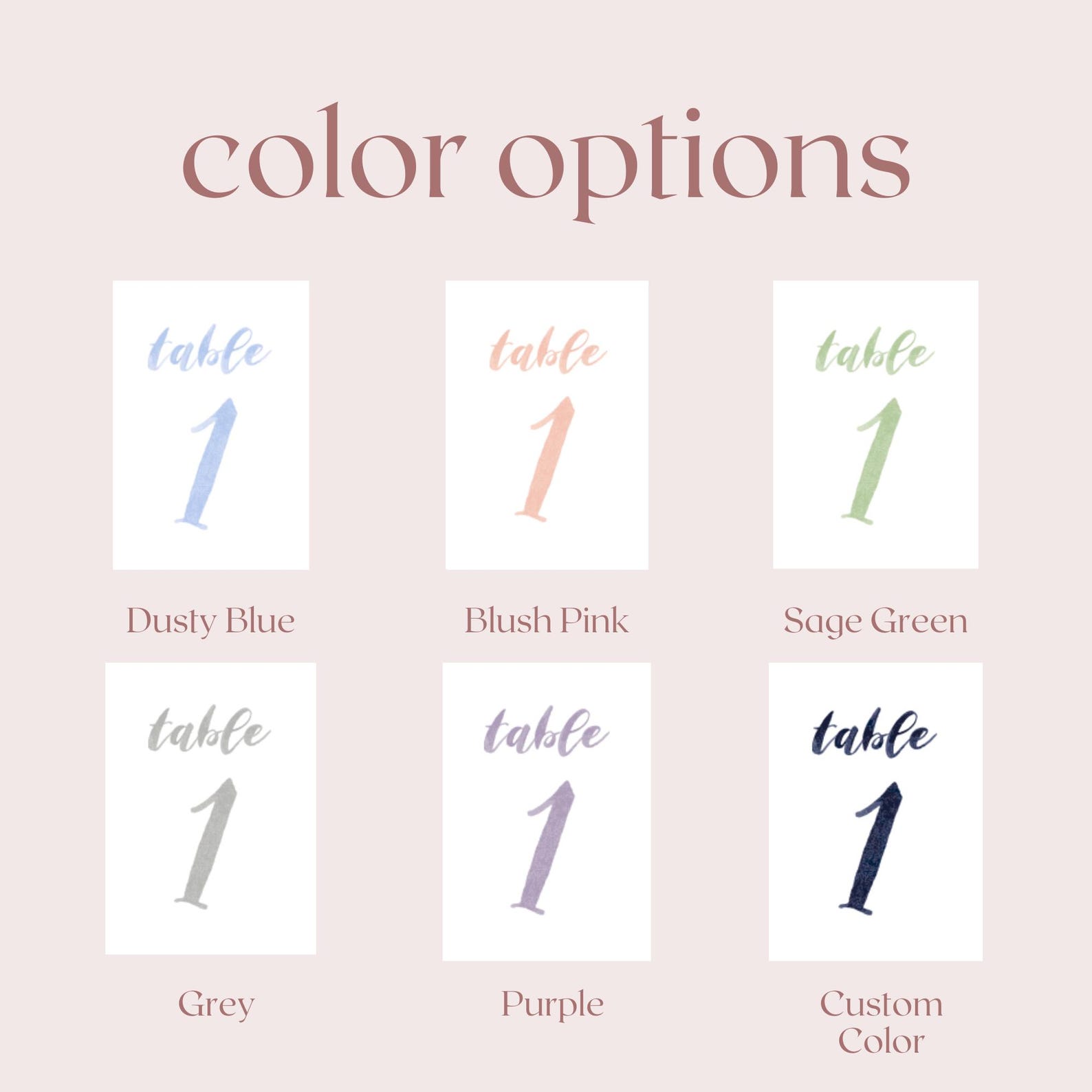 Mauve Table Numbers Wedding Simple, Fairy Tale Wedding Decor, Pink ...