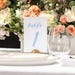 Light Blue Table Number Cards, Hand Painted Table Numbers Printed ...