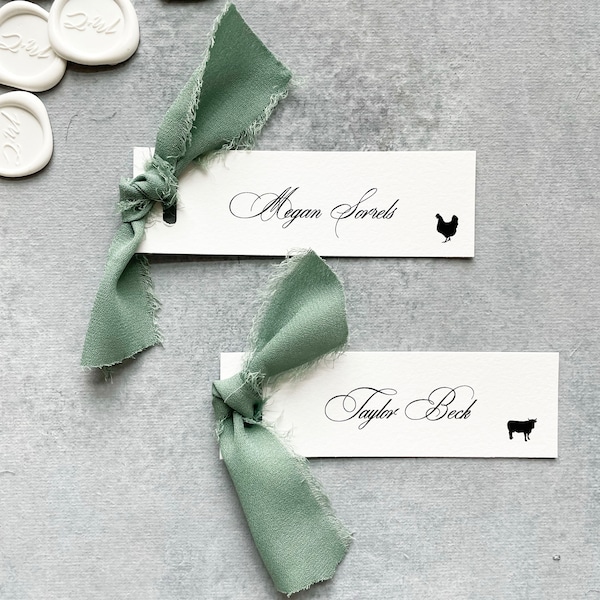 Wedding Table Place Cards Meal - Etsy