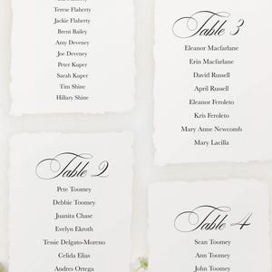 Printed Table Seating Chart Board Cards, Simple Table Assignment ...