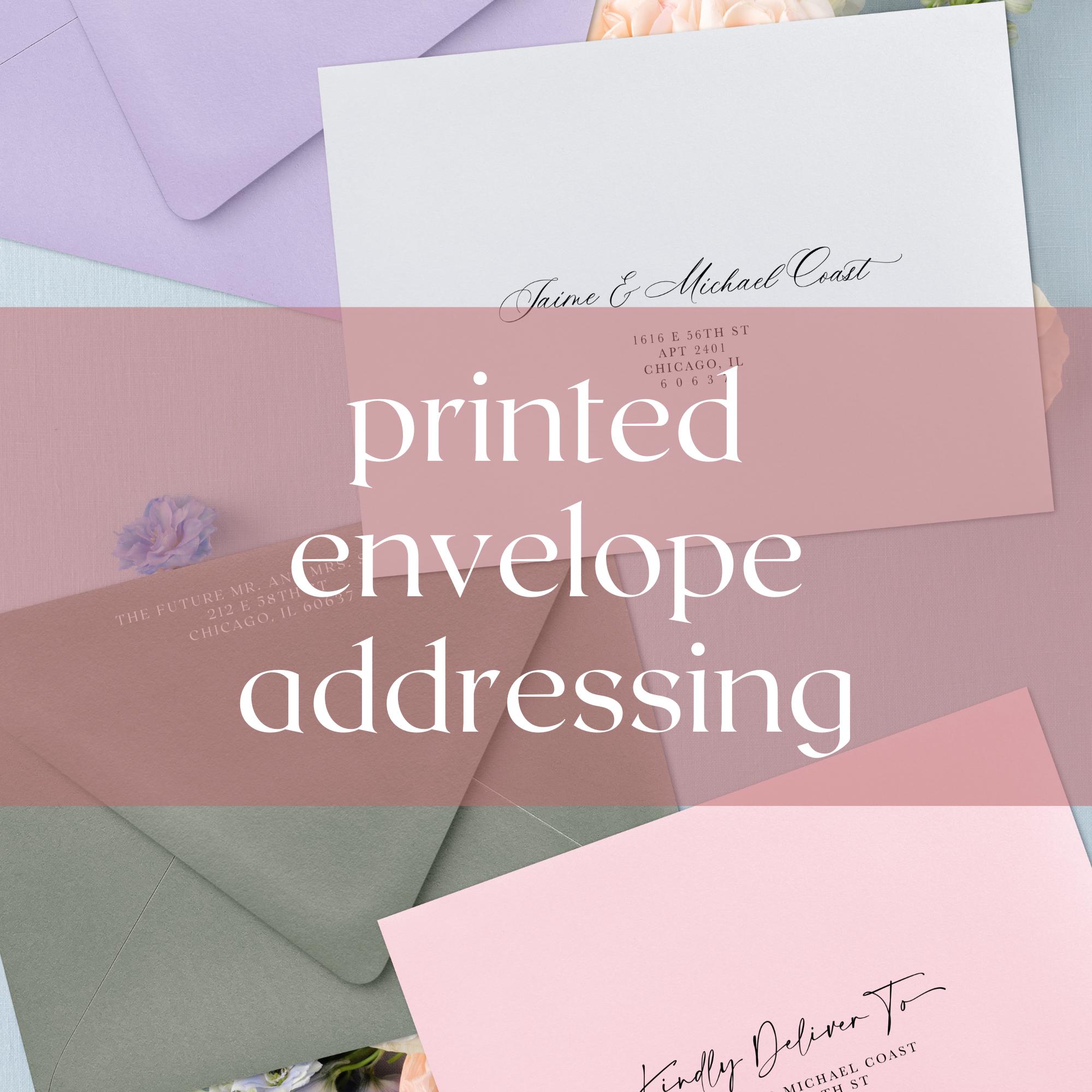 Custom Envelopes A7, White Addressing for Wedding Invitation Envelopes ...