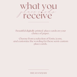 Handwritten Font Place Cards (digitally Printed), Small Place Cards ...