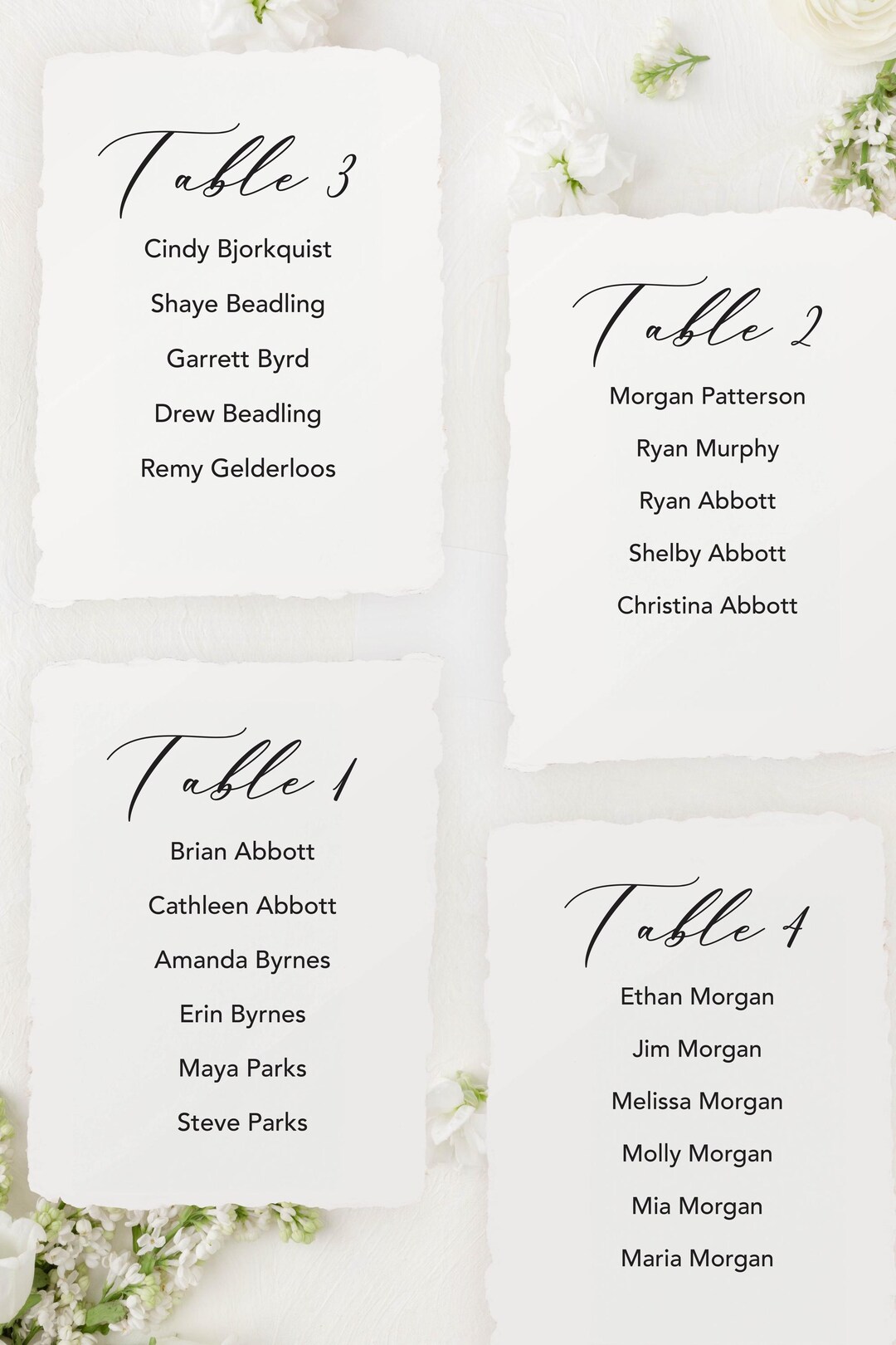 Sign for Table Assignments, Wedding Reception Table Assignments ...