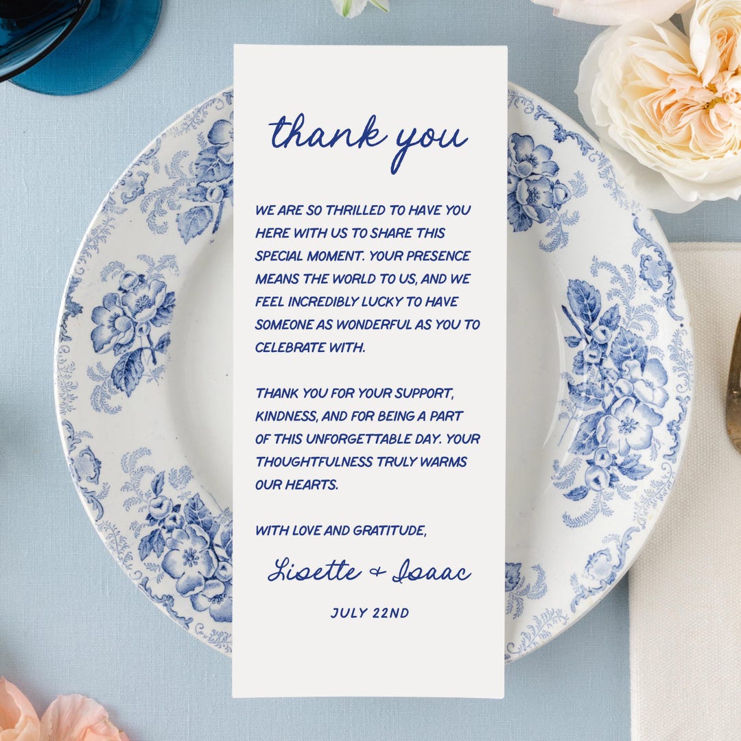 Navy Blue Thank You Cards Baby Shower, Nautical Stationary, Simple ...