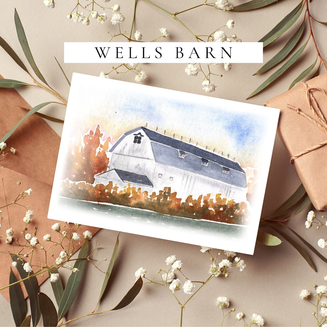 Wells Barn Watercolor Art Print - Etsy