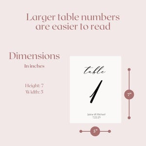 Custom Romantic Table Numbers Wedding, Rehearsal Dinner Table Numbers ...