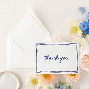 Wedding Thank You Handwriting, Hand Painted Thank You Card Small ...