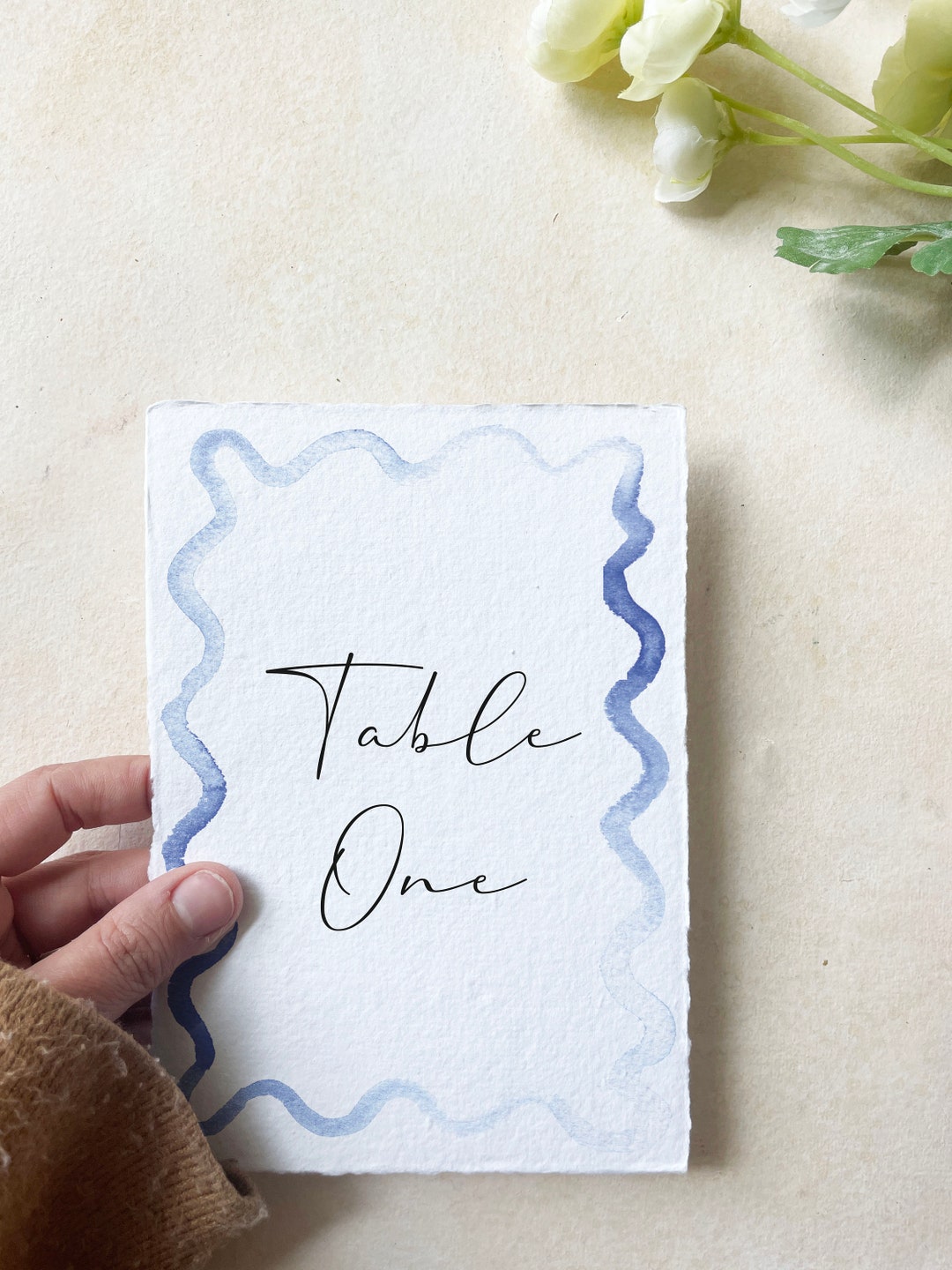 Wavy Table Numbers Watercolor, Colorful Wedding Signs for Table, Fun ...