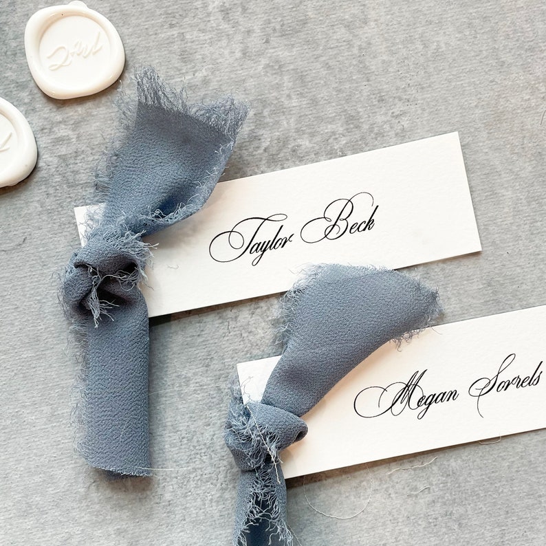 Dusty Blue Place Cards for Wedding Elegant Place Cards - Etsy