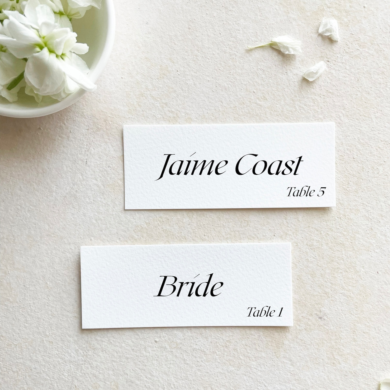 Simple Place Cards Wedding Modern, Elegant Place Cards With Table ...