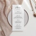 White Wedding Menu With Bow, Wedding Menu Cards Rehearsal Dinner ...