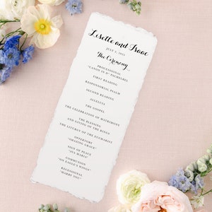 Dusty Blue Wedding Program Printing, Custom Wedding Program Catholic Mass, Light Blue Wedding ...