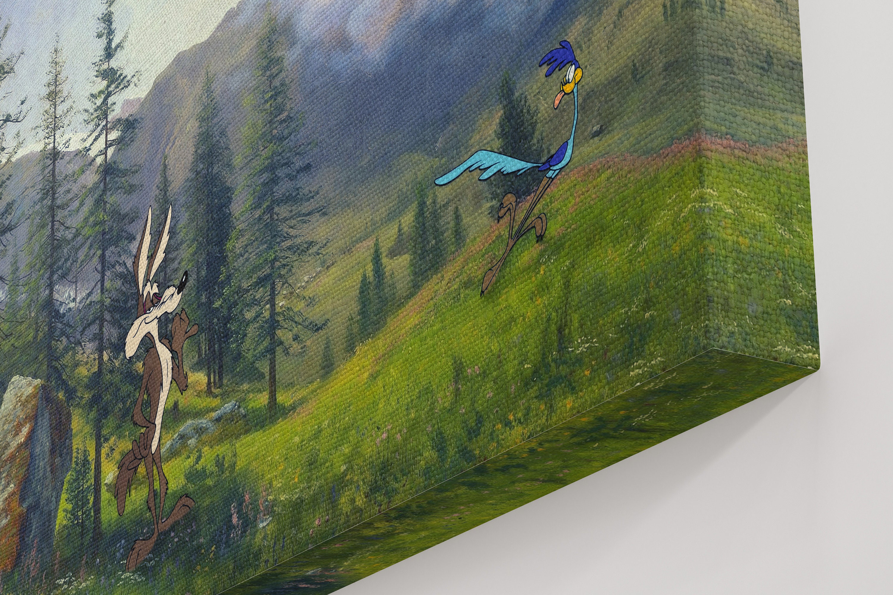 Fine Art Painting Road Runner Art Print on Canvas Wall | Etsy