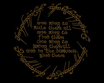 Lord of the rings cross stitch | Etsy