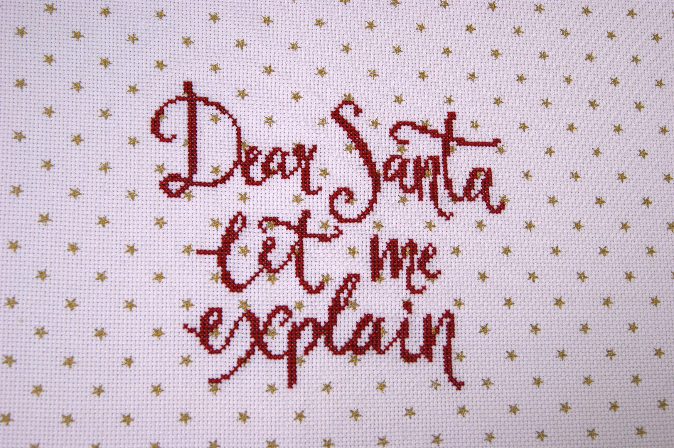 Dear Santa - Holiday Quote Cross Stitch PDF Pattern - Etsy Canada