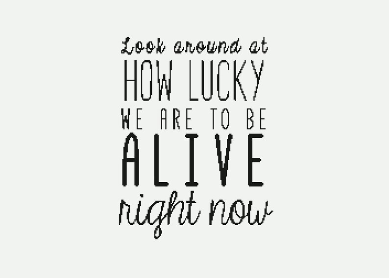 Hamilton Cross Stitch Pattern Look Around Quote From the | Etsy