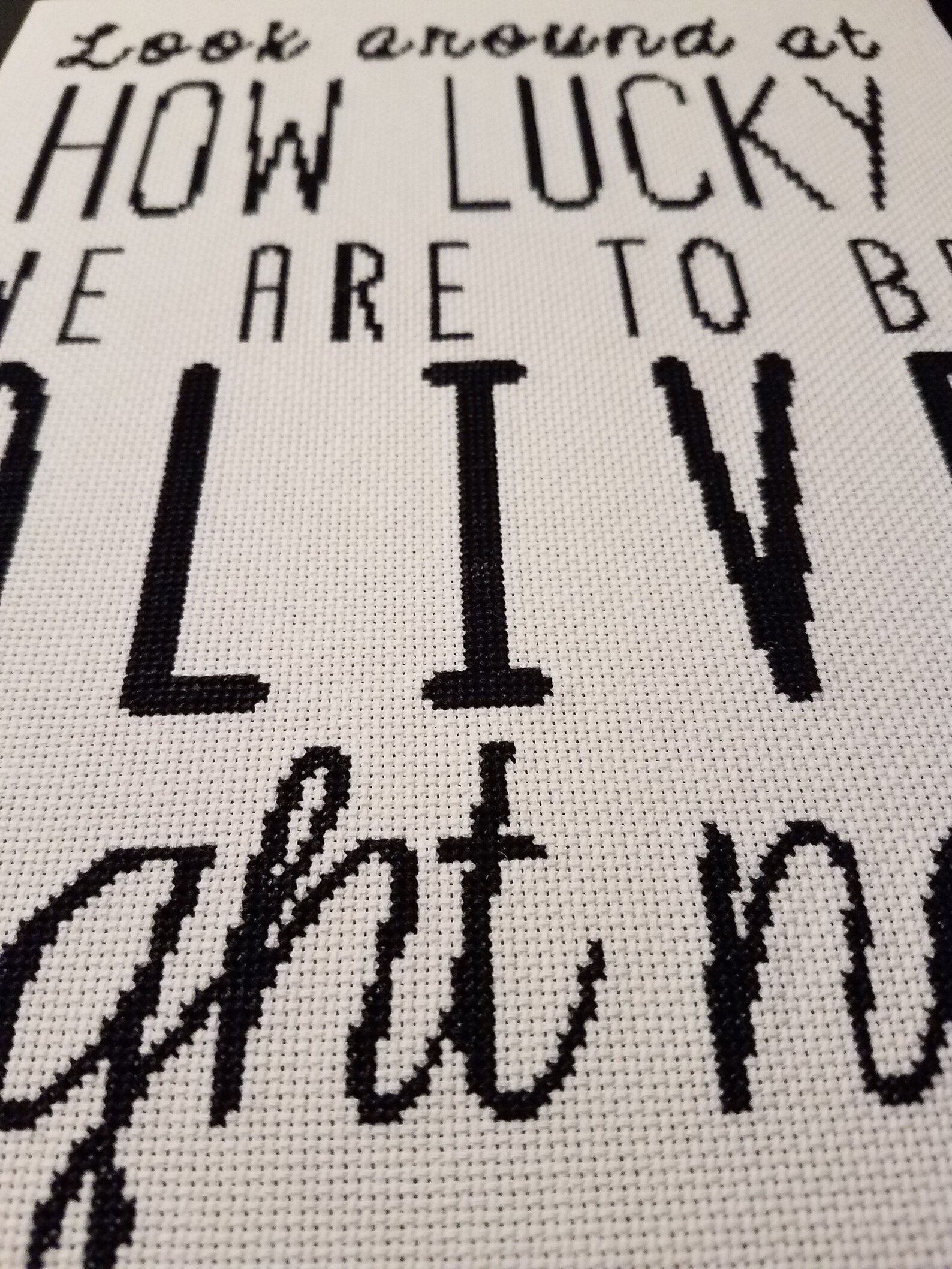 Hamilton Cross Stitch Pattern Look Around Quote From the | Etsy