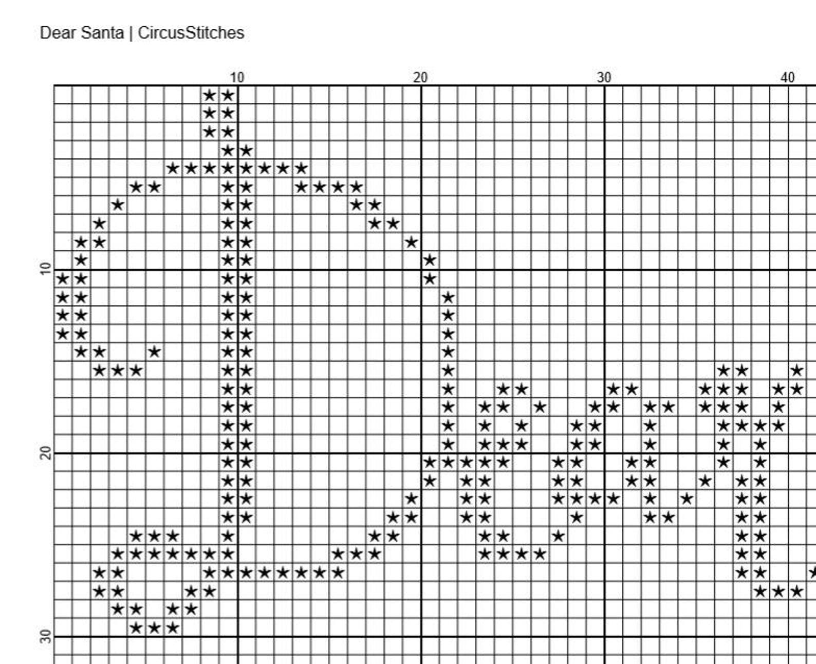 Dear Santa - Holiday Quote Cross Stitch PDF Pattern - Etsy Canada