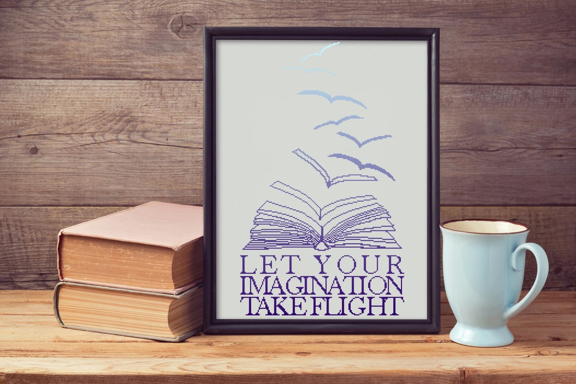Let Your Imagination Take Flight Quote Cross Stitch PDF - Etsy
