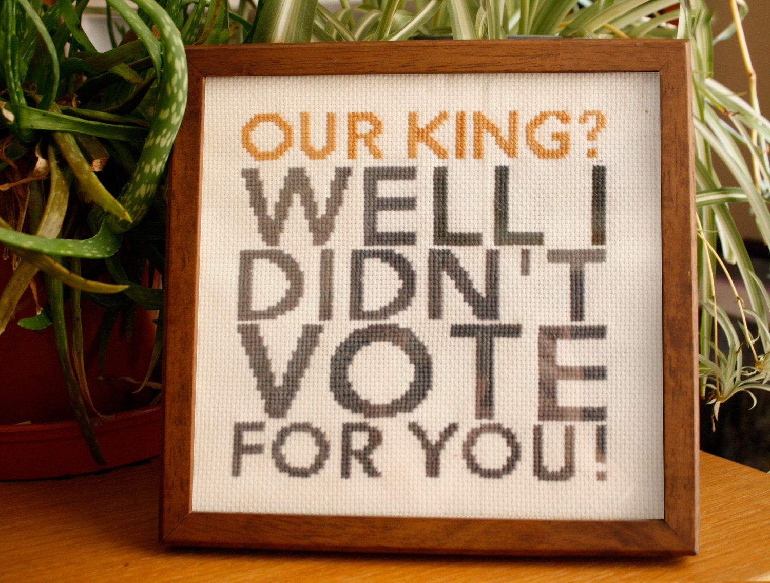Monty Python Cross Stitch PDF Pattern Well I Didn't Vote | Etsy