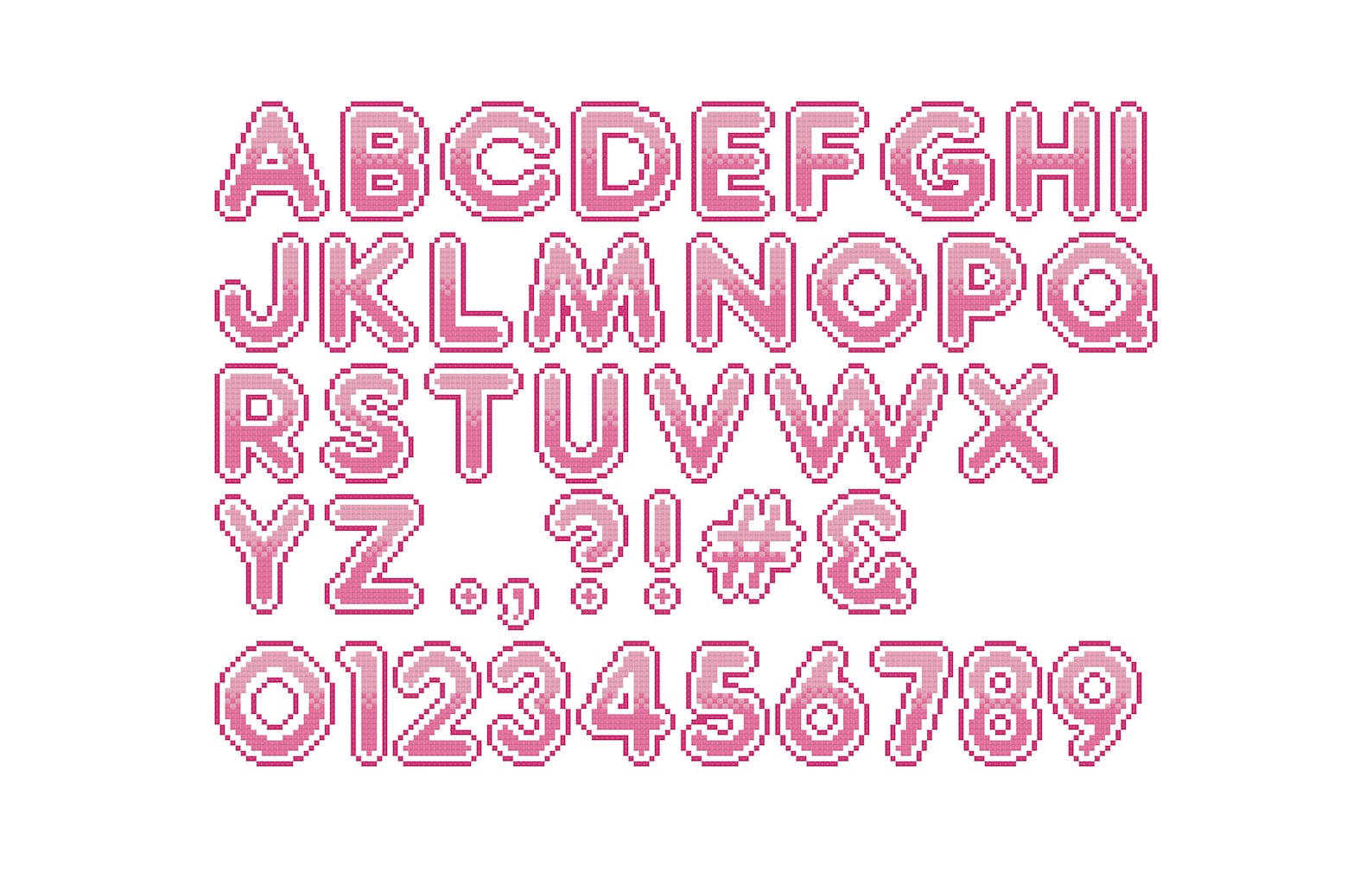 Bubble Alphabet Sampler Cross Stitch PDF Chart - Etsy