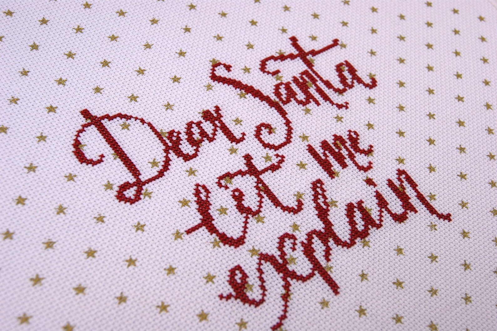 Dear Santa - Holiday Quote Cross Stitch PDF Pattern - Etsy Canada