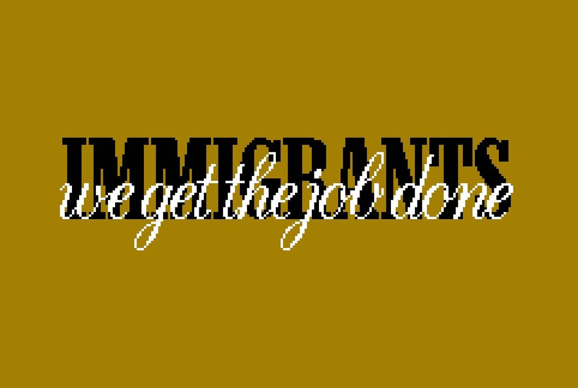 Hamilton Cross Stitch Pattern Immigrants We Get the Job | Etsy
