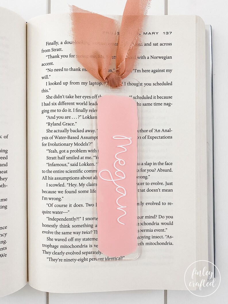 Personalized Bookmark Name Acrylic Bookmark Custom Bookmark - Etsy