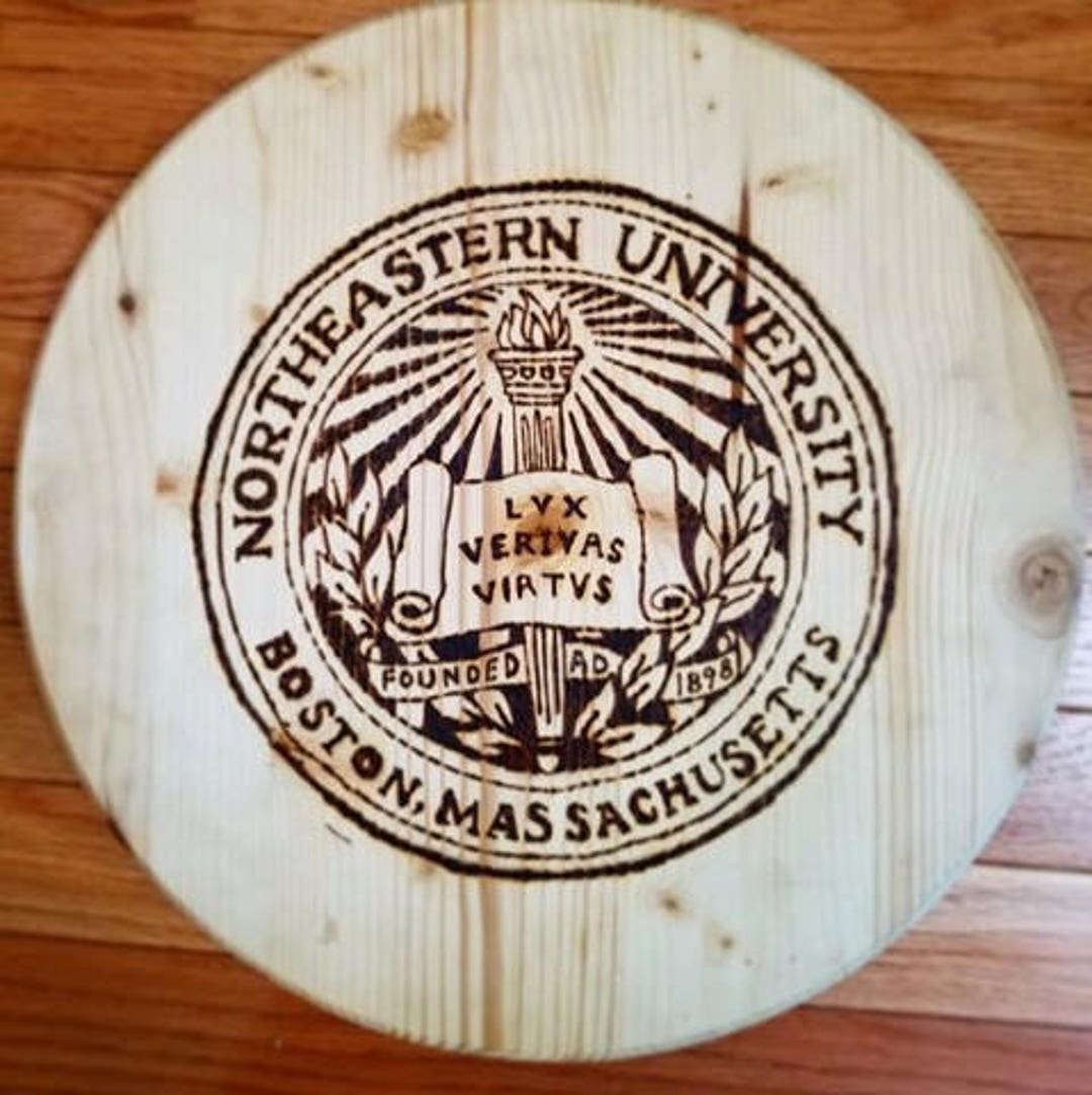 Custom Wood-burned School Crest - Etsy