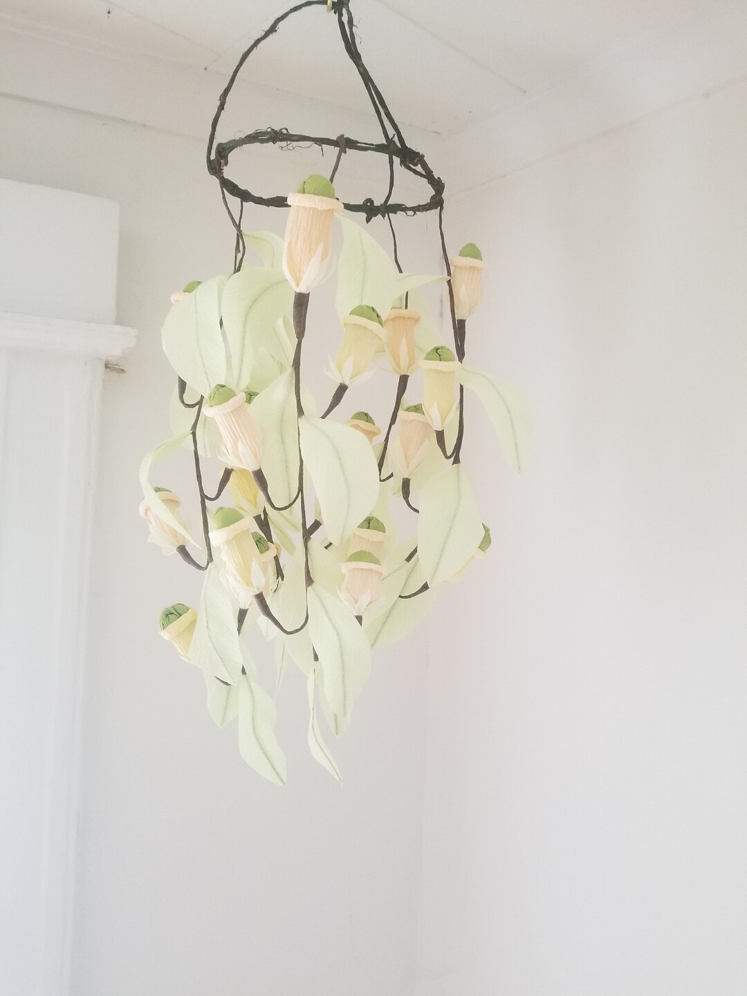 Relief Paper Flower Botanical Chandelier - Etsy